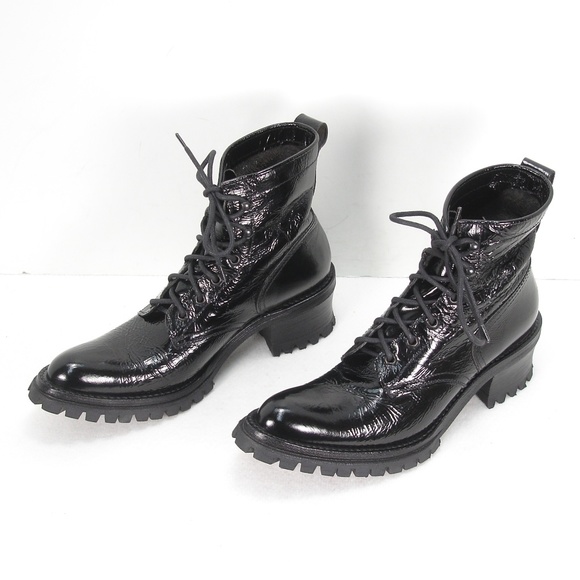 From | Shoes | From Made In Italy Black Patent Leather Booties 37 ...